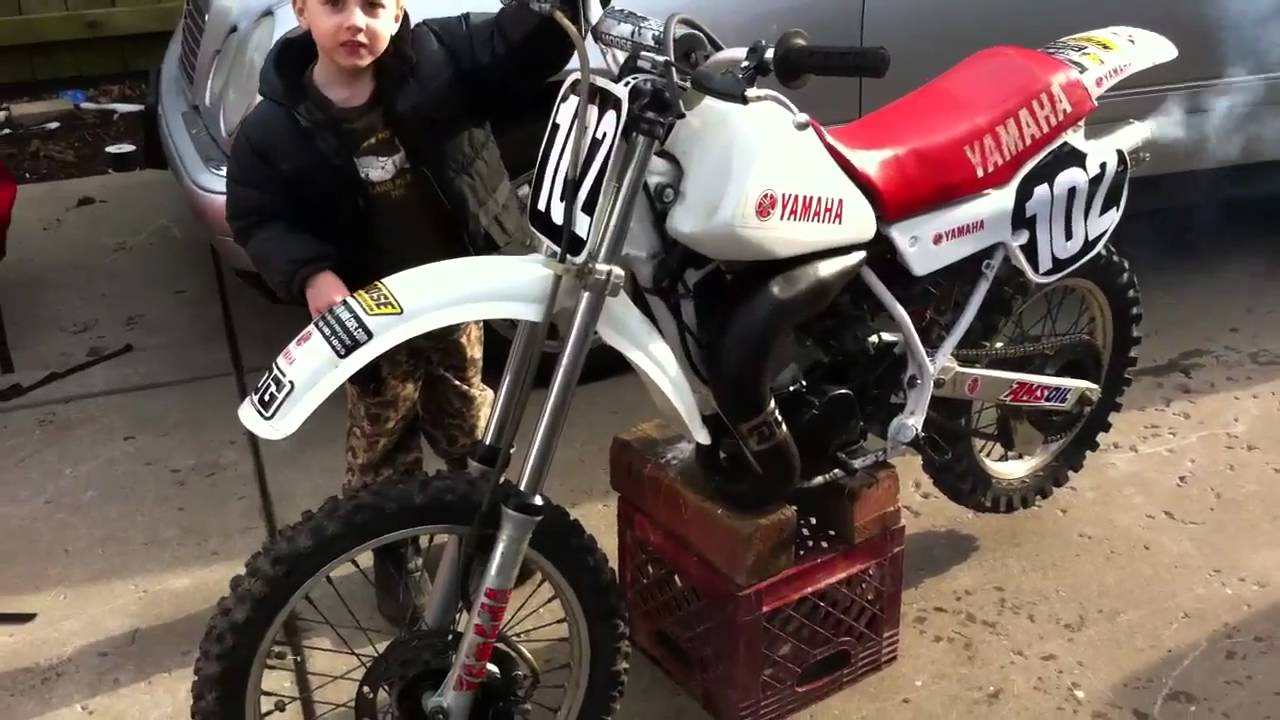Semi Restored 1992 YZ 80 walk around and startup - YouTube