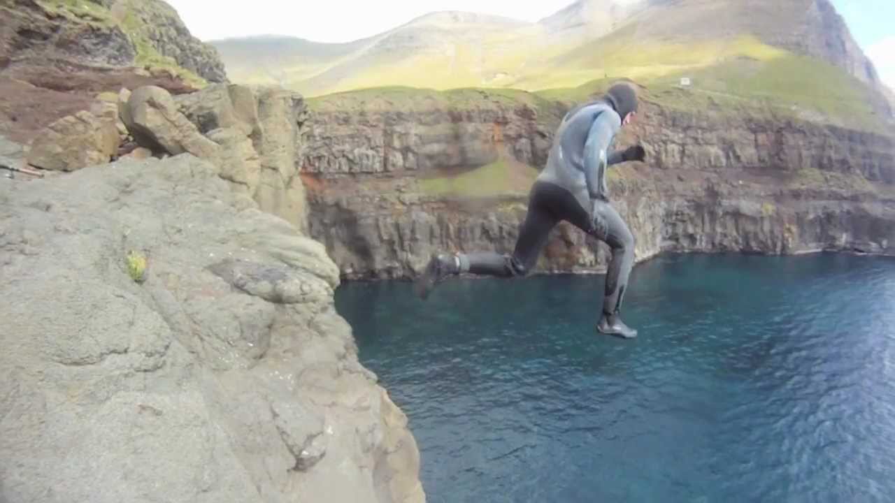Cliff Jumping - Faroe Islands: Gásadalur - YouTube