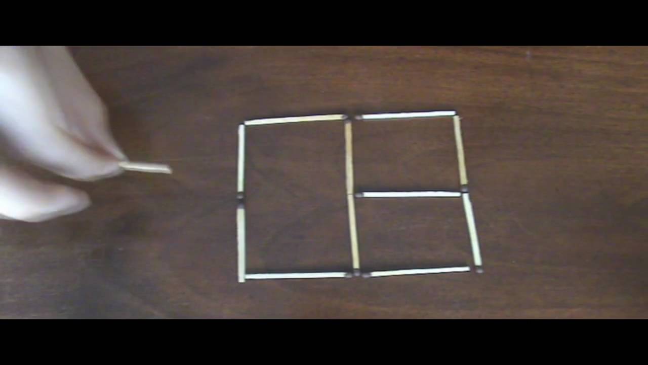 Simple Matchstick Square Puzzle Solution YouTube simple-matchstick-square-puzzle-solution-youtube
