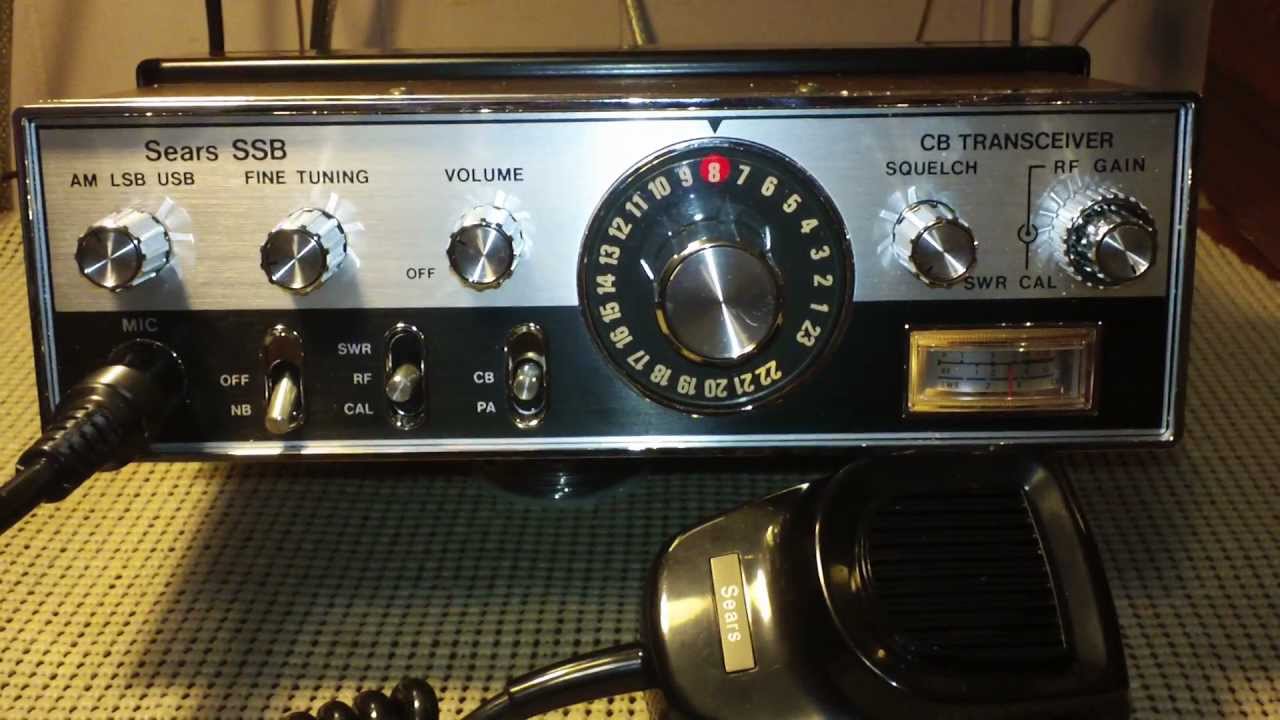 Sears SSB AM CB Radio 934.36772600 base or mobile - YouTube