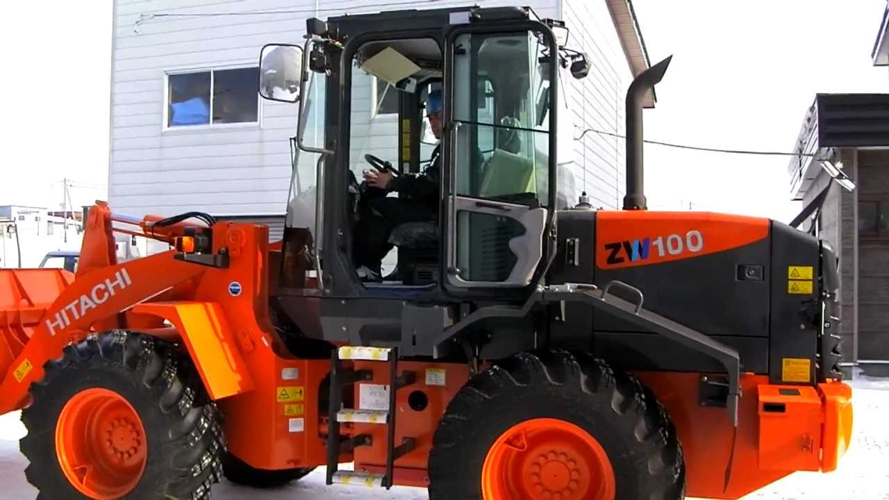 HITACHI ZW100ホイールローダー 納入 3月2日 - YouTube