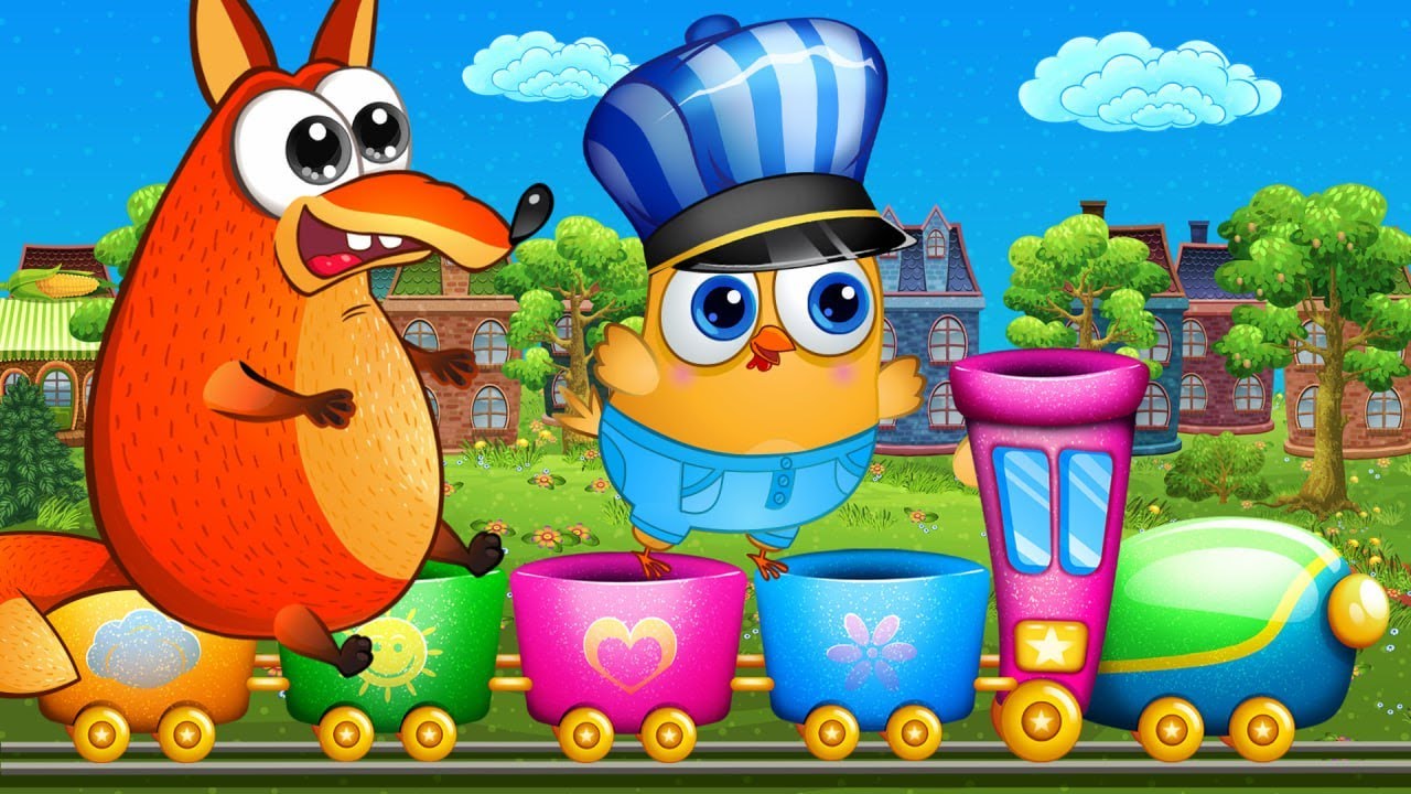 Animal Parade on the Funny Train | Learn Colors with Kids Songs ...