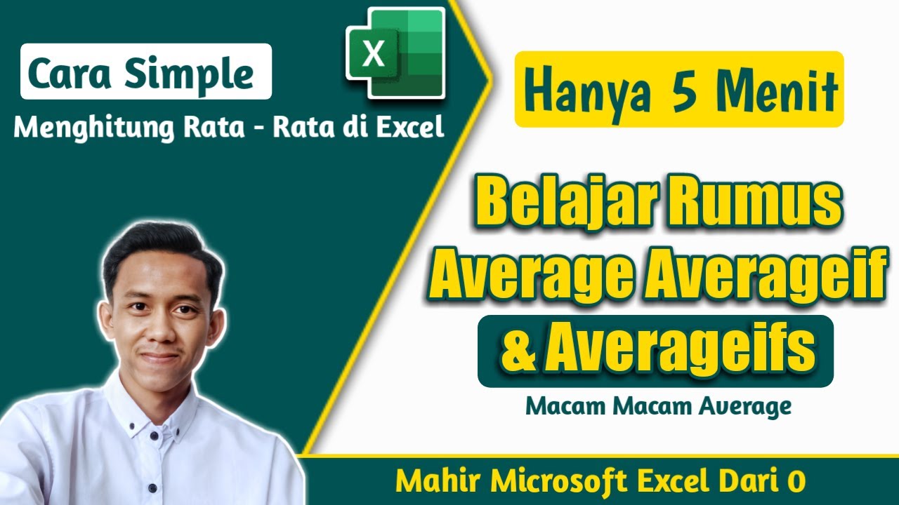 Belajar rumus rata rata excel - Average Averageif Averageifs - YouTube