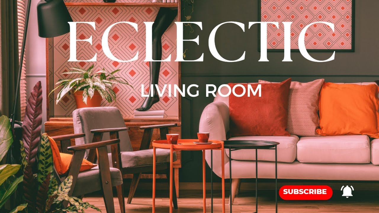 Eclectic Living Room Red