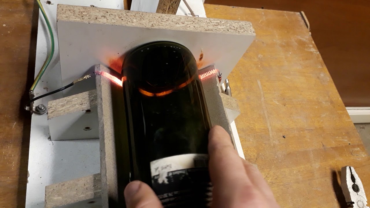 DIY - How to easily cut the bottom of a wine bottle - YouTube