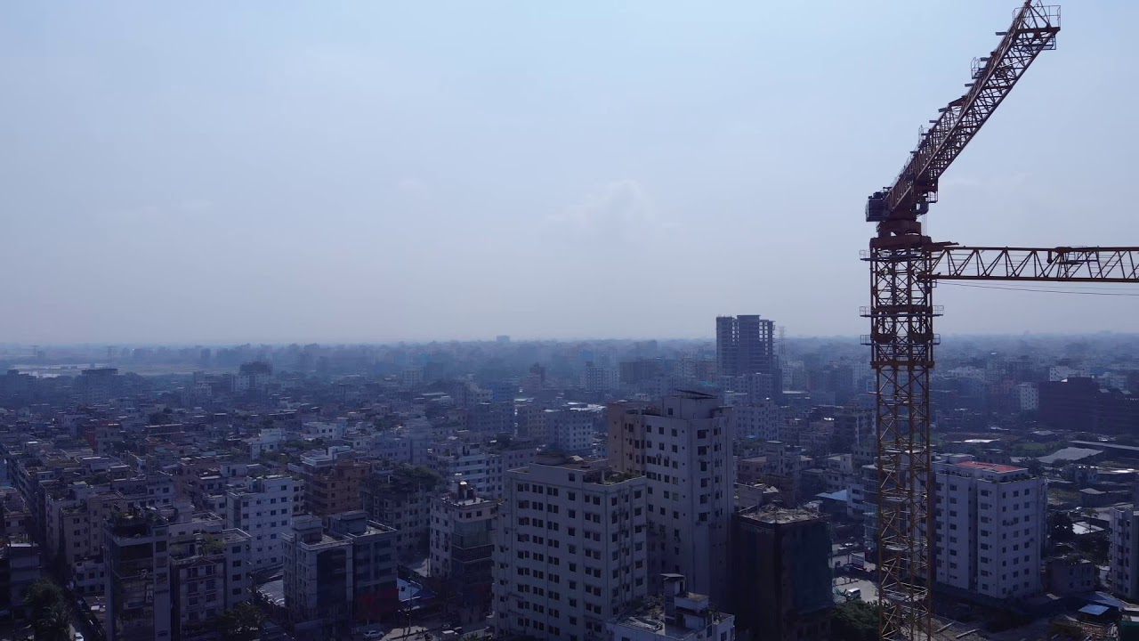 Birds Eye view; BRAC University New campus, Merul Badda, Construction ...