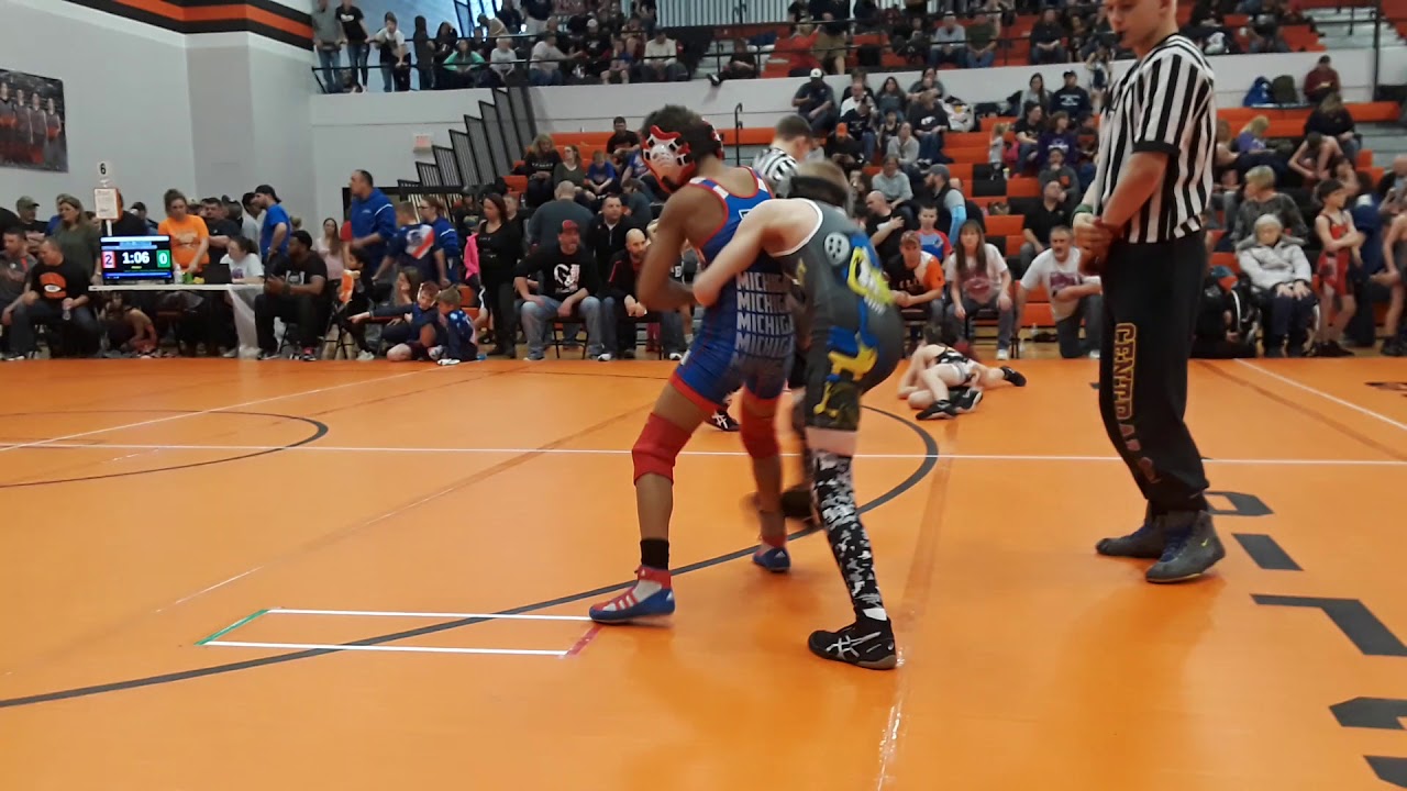 Jordan Barron (AAGA) over Seth Gamet (Bay County Roadrunners) (Fall 1: ...