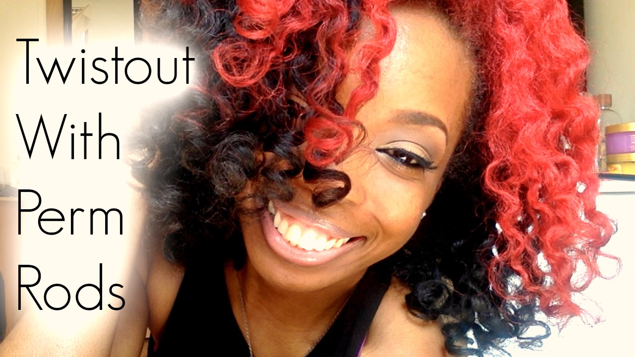 4C Natural Hair|Twistout with Perm Rods - YouTube