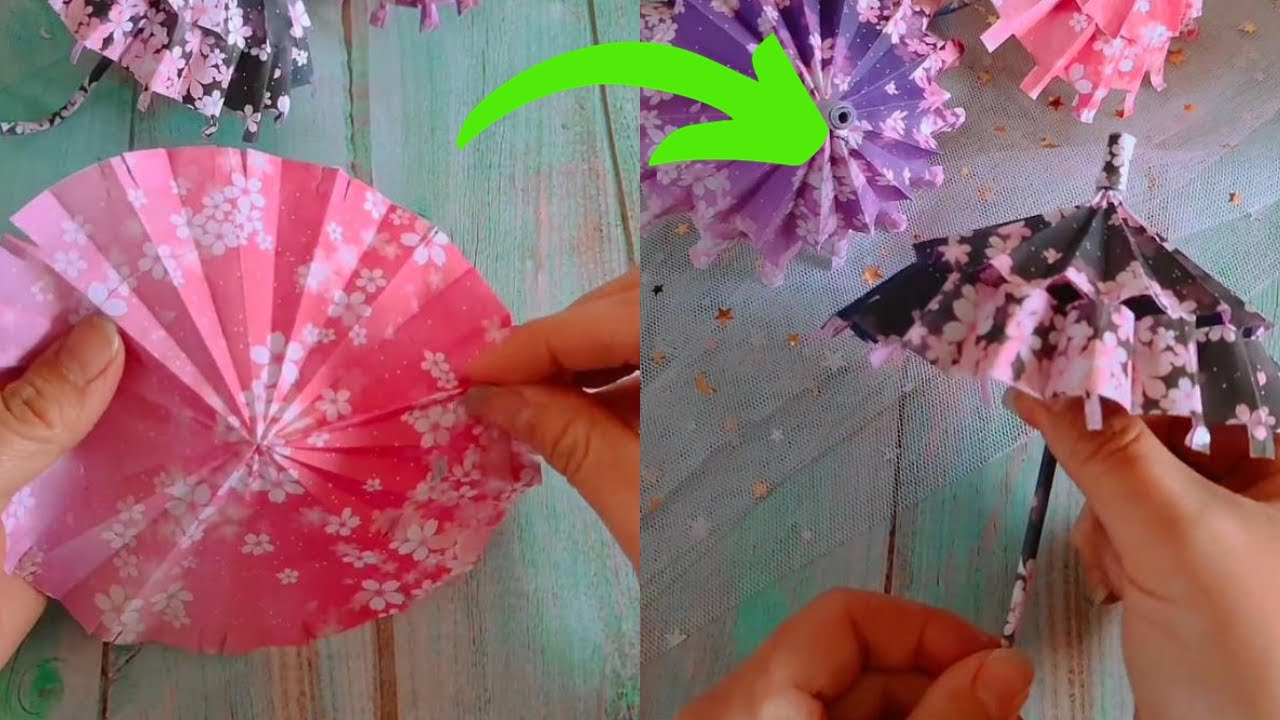 How To Make a Paper Umbrella That Open and Close | Paper Craft Ideas ...