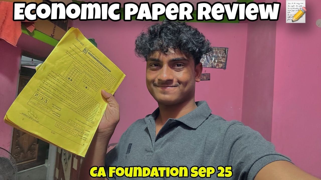 Economic paper review /ca Foundation September 25 - YouTube