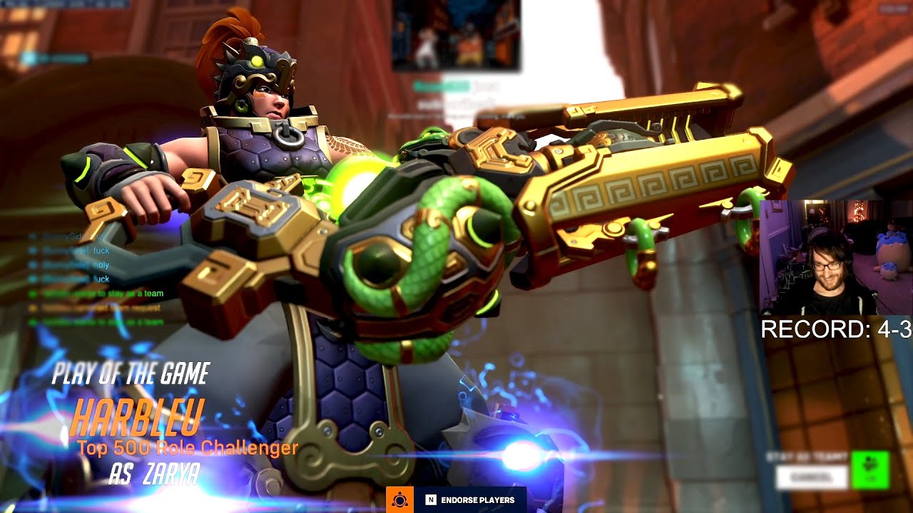 HARBLEU OP ZARYA - POTG! [ OVERWATCH 2 SEASON 4 TOP 500 ] - YouTube