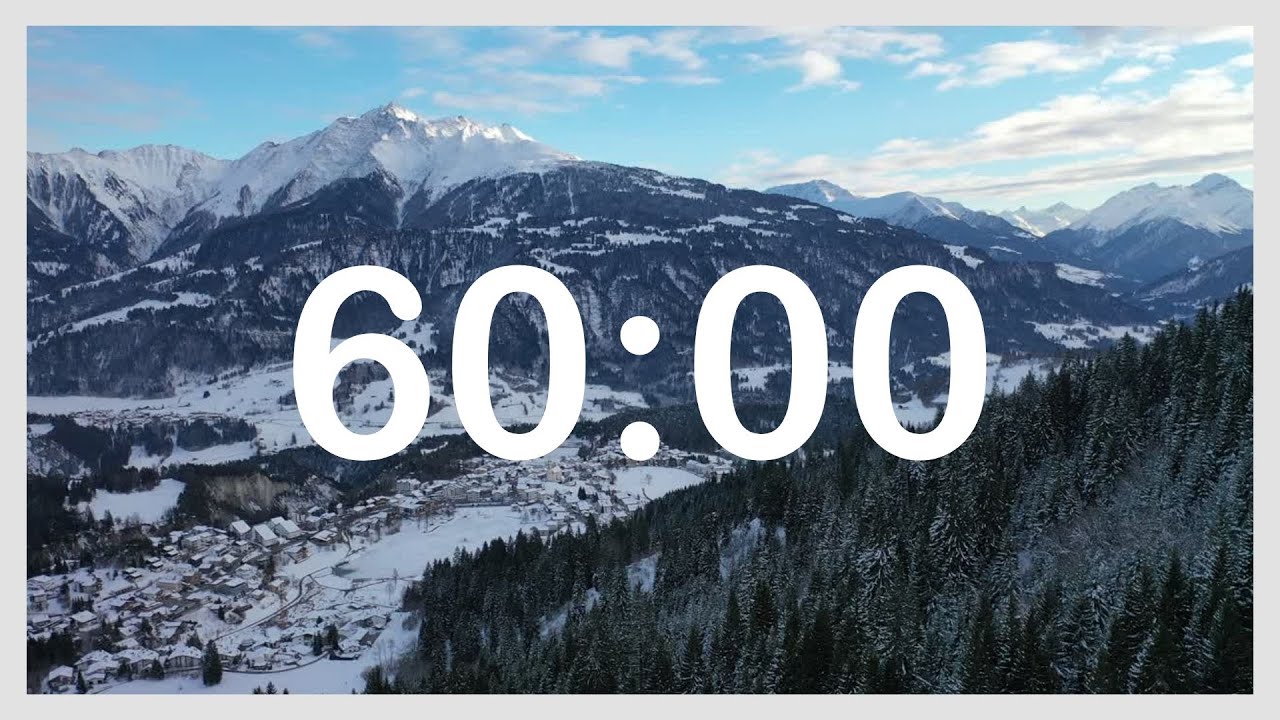 1 Hour Timer No Music | Study Timer, Meditation, Mindfulness, Deep ...