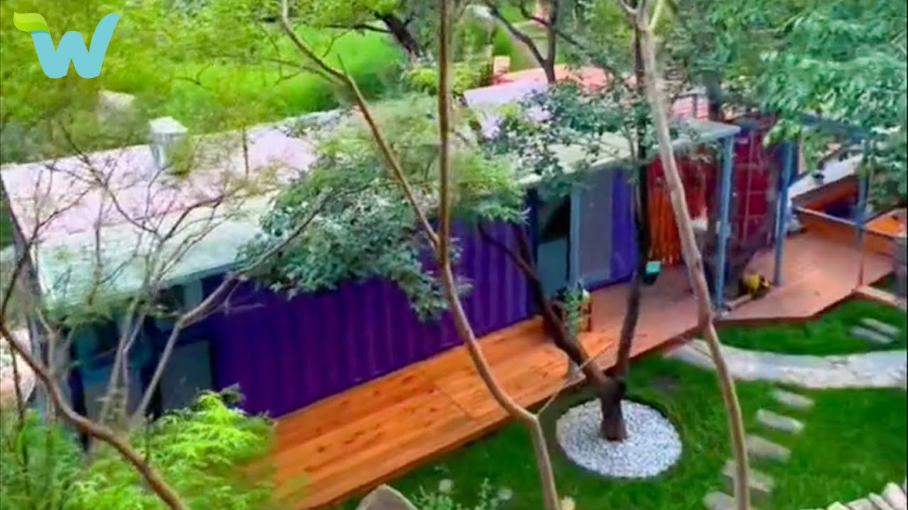 Renovating old containers into a fully furnished house. Building a ...