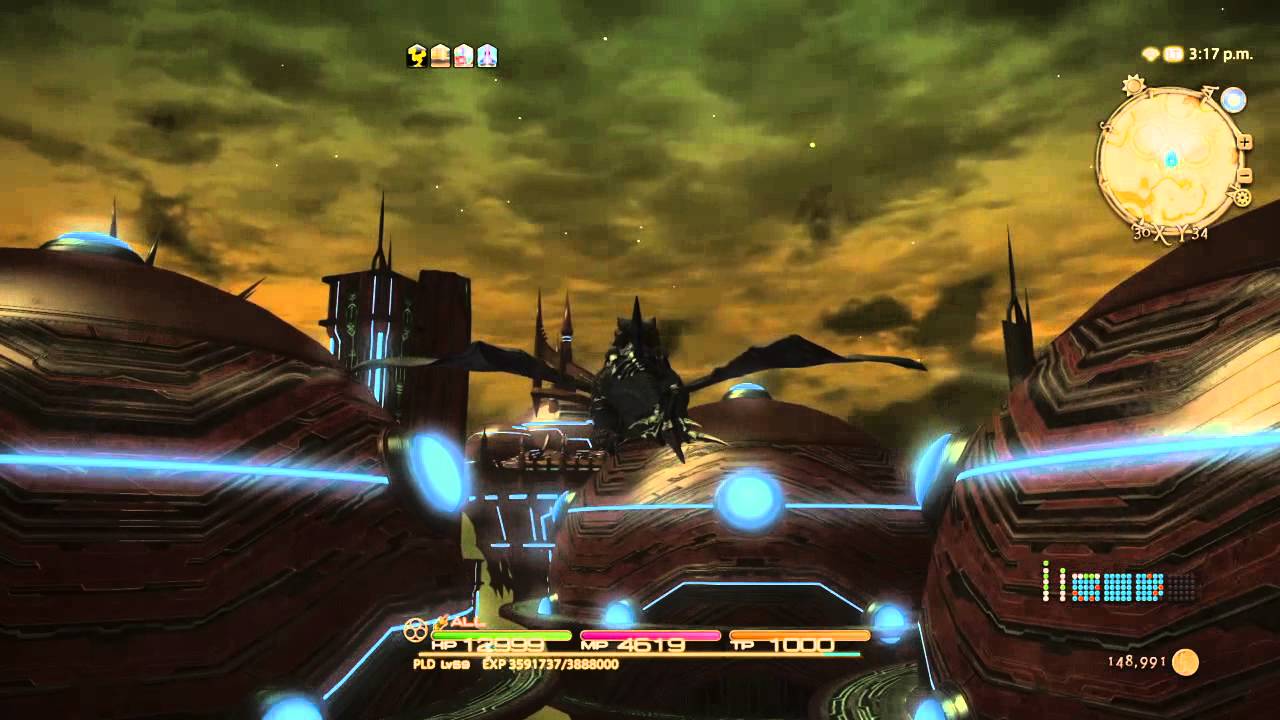 FINAL FANTASY XIV - Flying in Azys Lla - YouTube