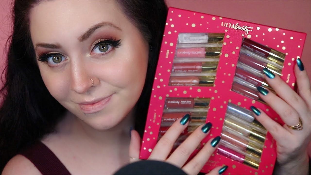 🕊️ ASMR | Trying on SIXTEEN different lip colors & glosses! [soft ...
