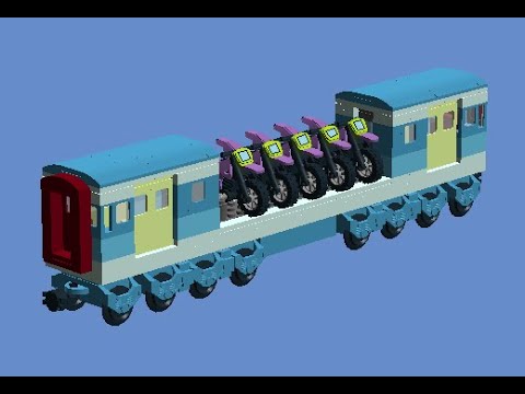 How To Build A Lego "The train journey" Blue Motorcycle Car (Eena Meena ...