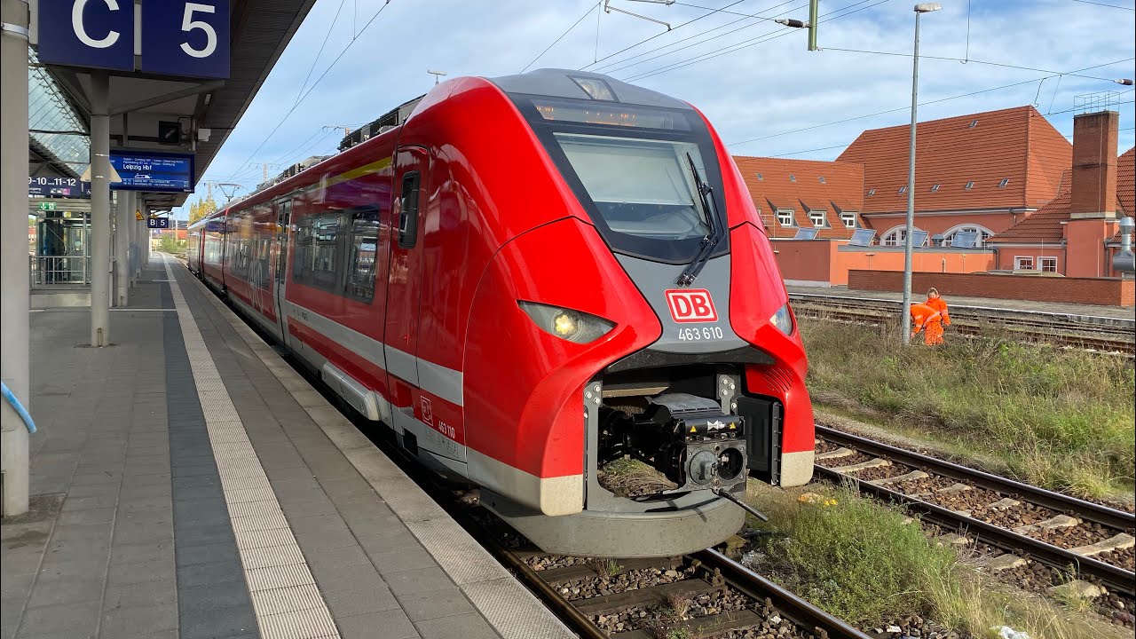 Mit dem DB Mireo Br 463 als RE10 von Frankfurt (Oder) nach Leipzig Hbf ...