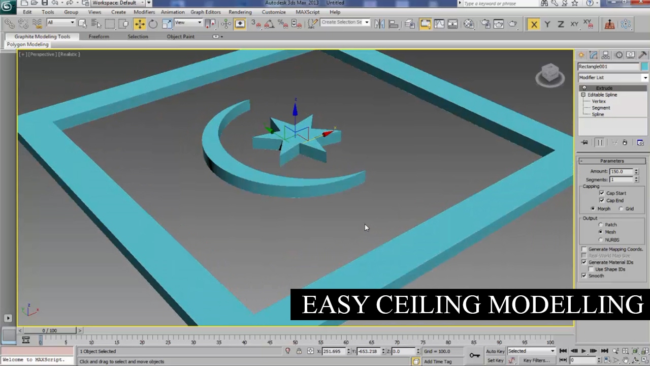 3Ds Max - Modelling Ceiling Forms In 3Ds Max - YouTube