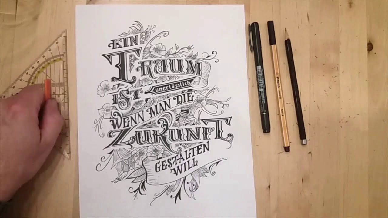 Victor Hugo Lettering - YouTube