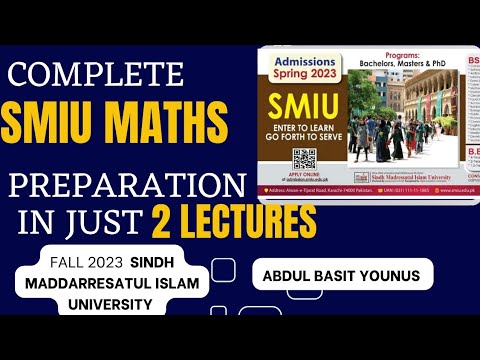 Complete SMIU Math preparation in Just 2 Videos!" |#smiu maths ...