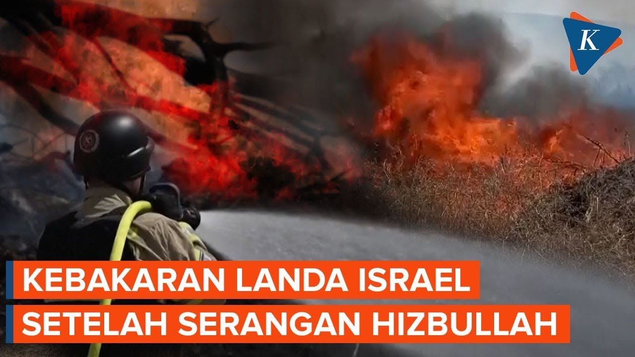 Penampakan Kebakaran di Israel Usai Serangan Roket Hizbullah - YouTube