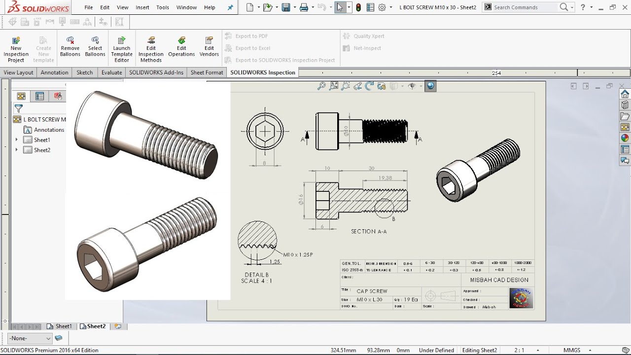 CAP SCREW M10 x 30L - YouTube