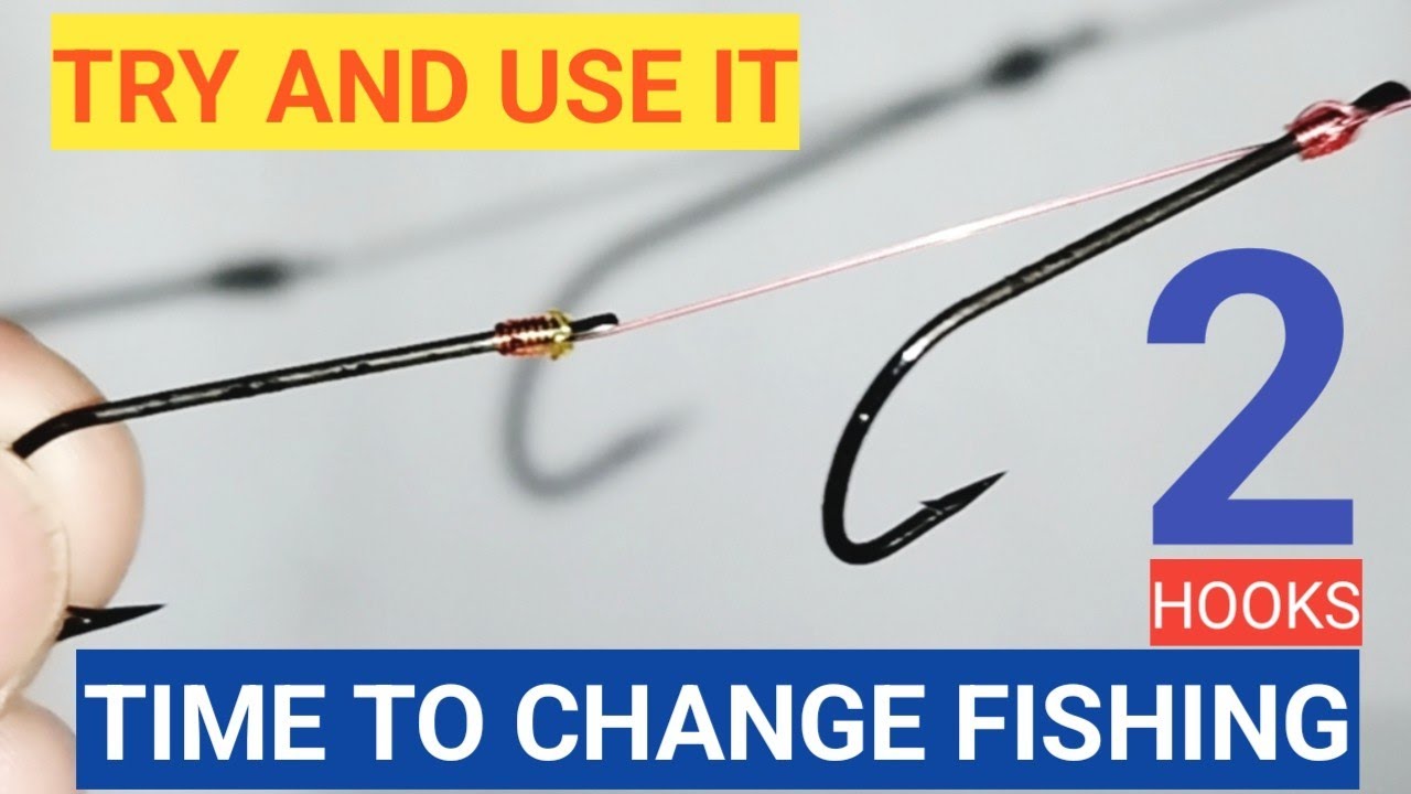 Fishing knots | How to tie two fishing hooks together ...