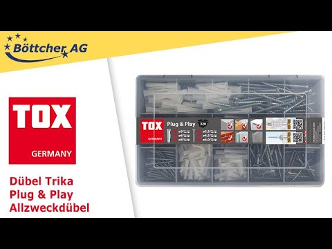 Tox Dübel Schraubensortiment Trika Plug & Play, Universaldübel Set ...