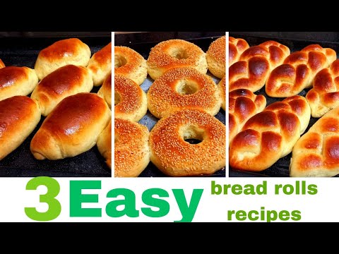 most delicious and easy 3 bread rolls recipes/how to make simple homemade 3 breads roll recipes ...
