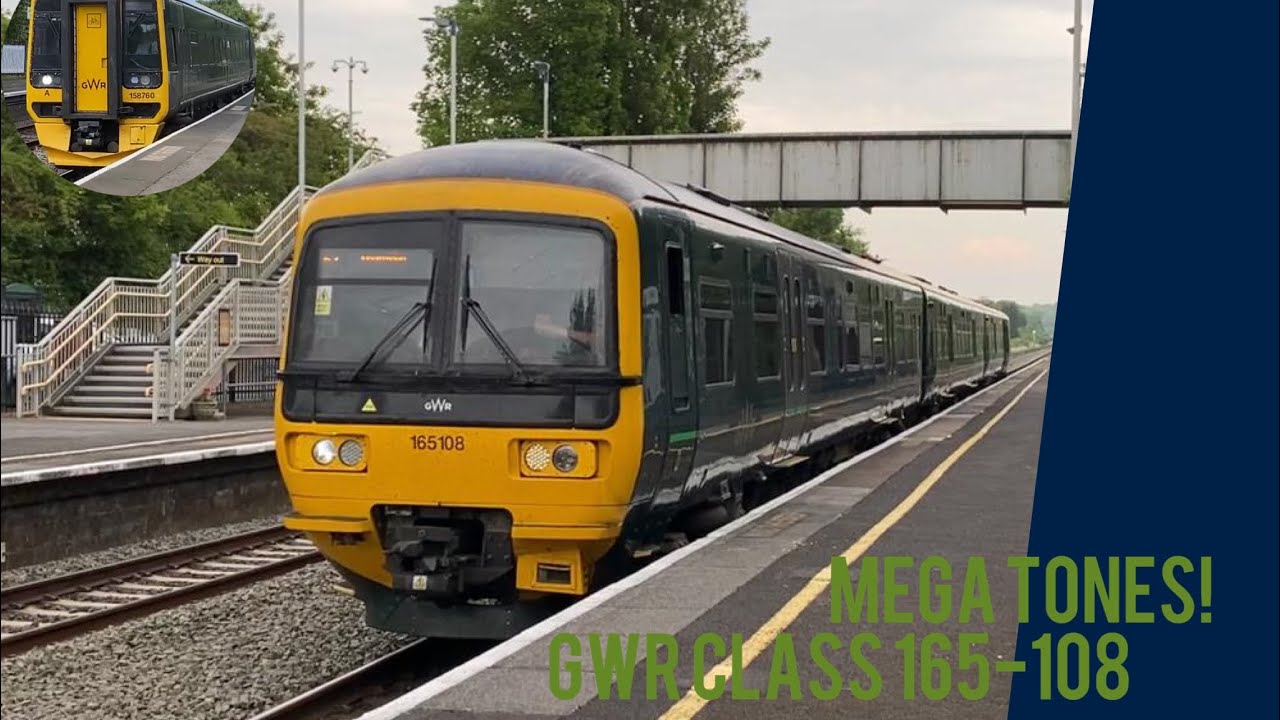 GWR Class 165-108 Arriving with a 3 Tone and Departing with a 22 tone ...