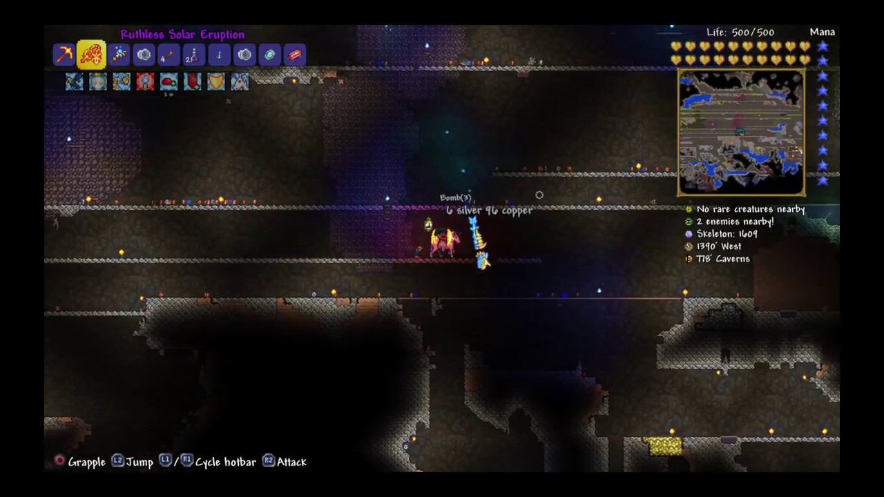 Terraria - Undead Miner farm (mining armor) - YouTube