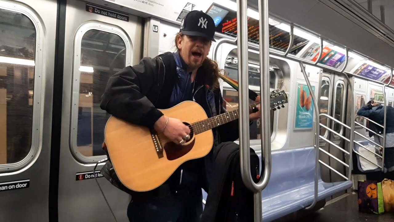 New York City subway busker on the E train - YouTube