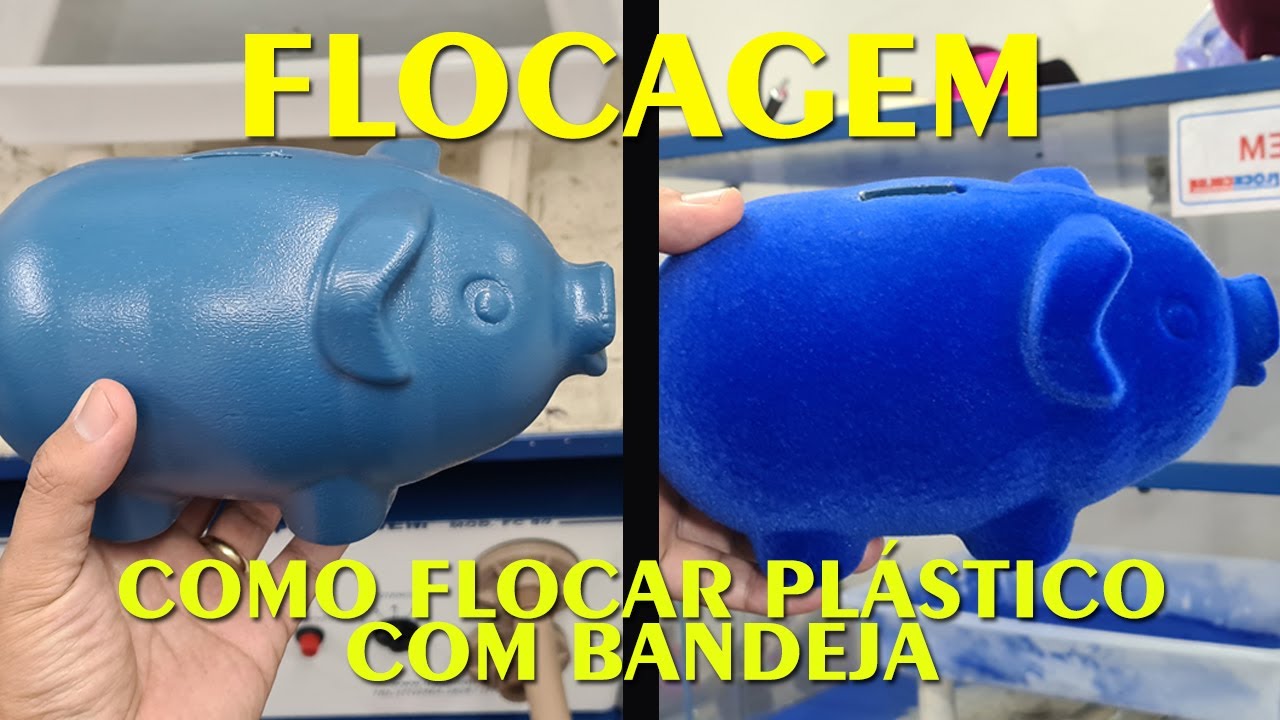 Máquina de flocagem (Antes e depois) - Aprenda a flocar plástico com a ...