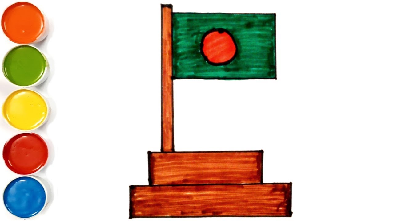 Bangladesh Flag Drawing | Flag of Bangladesh | Draw Bangladesh Flag ...