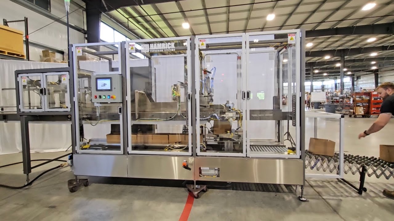 Hamrick Packaging Systems - Model 300D Pneumatic Case Packer for 2oz ...