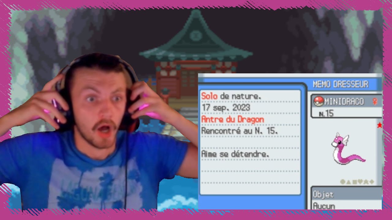 Minidraco (Dratini) shiny après 6106 resets sur HGSS - YouTube