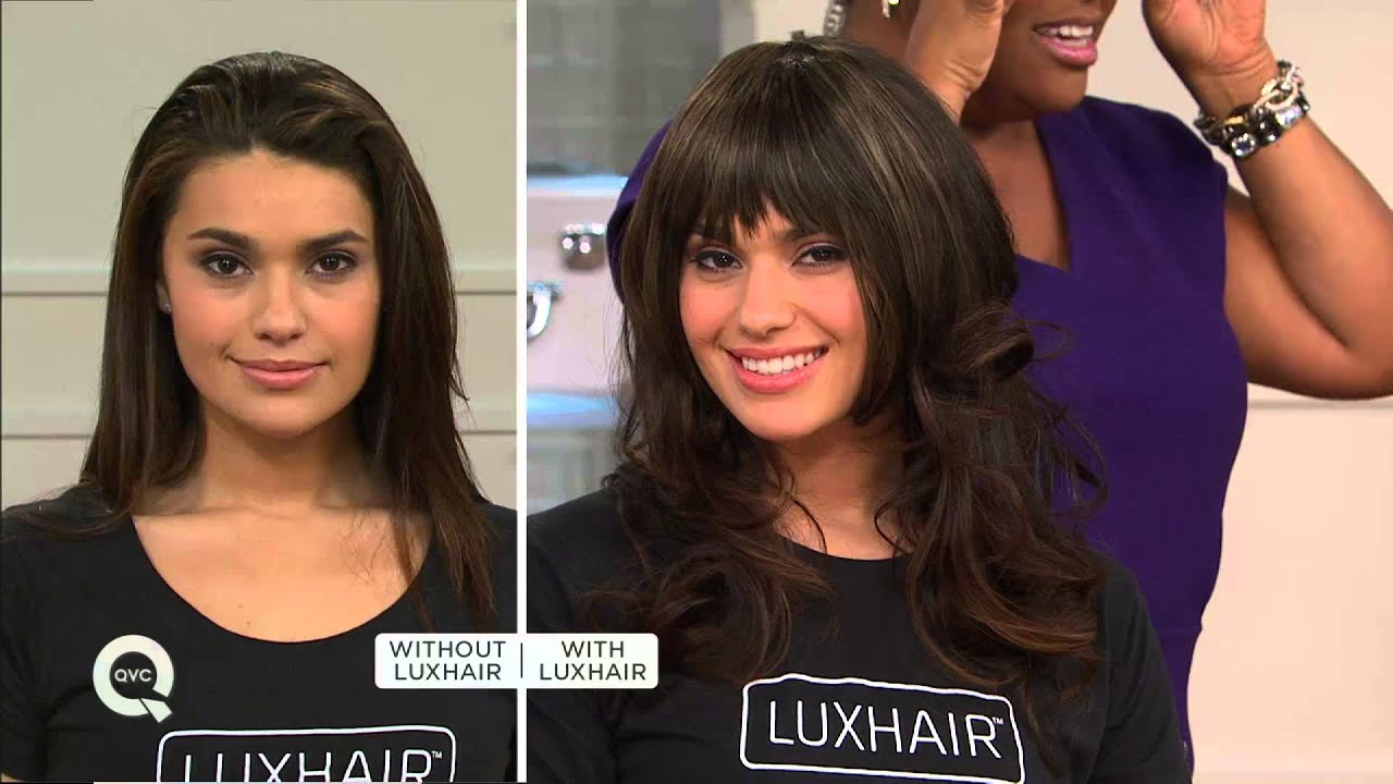 LUXHAIR NOW by Sherri Shepherd Clip-In Bangs with Sharon Faetsch - YouTube
