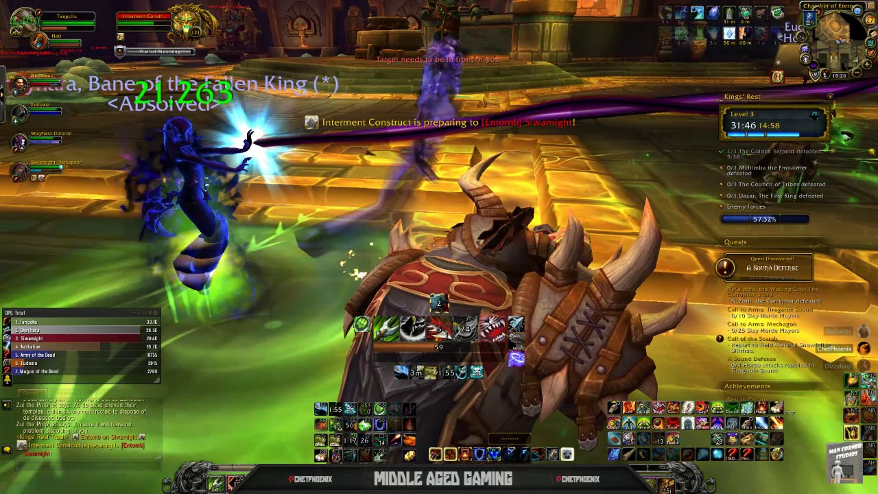 WoW 8.3 +3 Kings' Rest Mythic Dungeon - YouTube