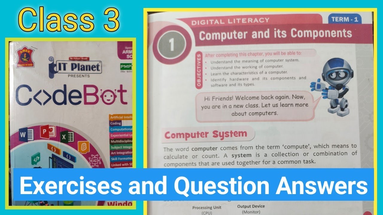 Exercises And Qa 🖥️ Computer And Its Components Class 3 Chapter 1 Codebot Youtube