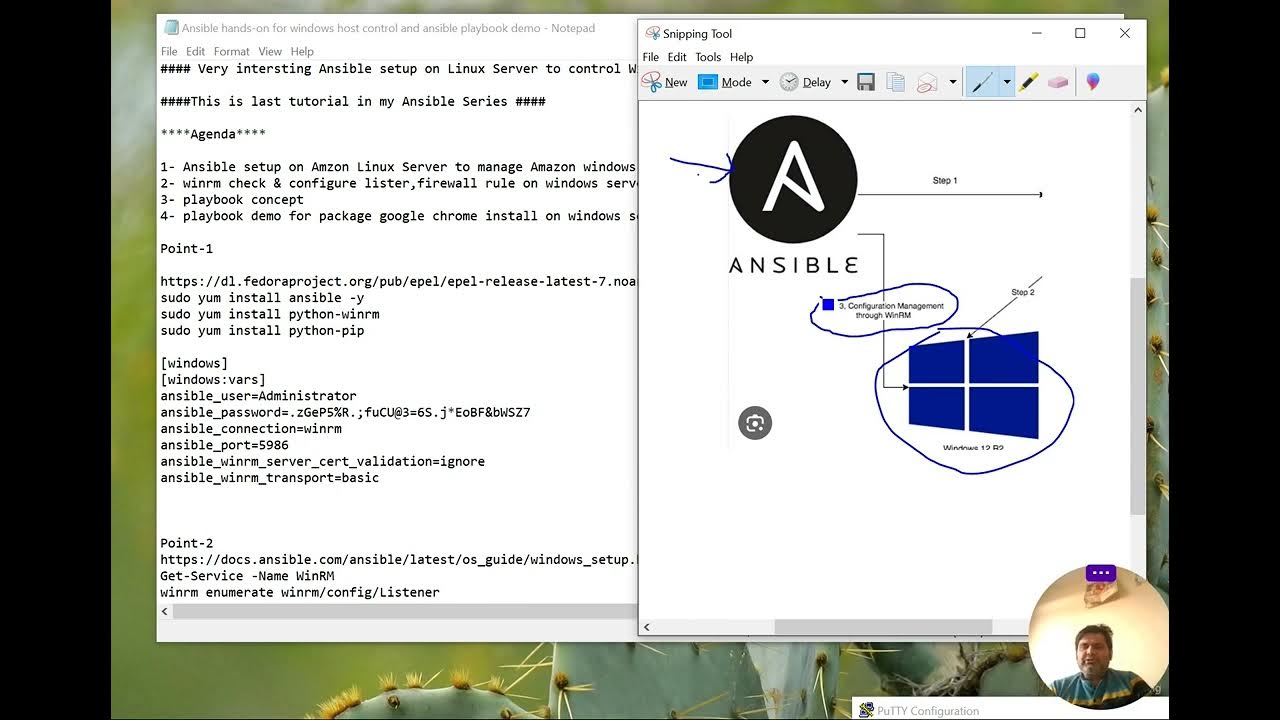 #Ansible setup to control Window host and ansible playbook concept & demo Google Chrome pkg ...