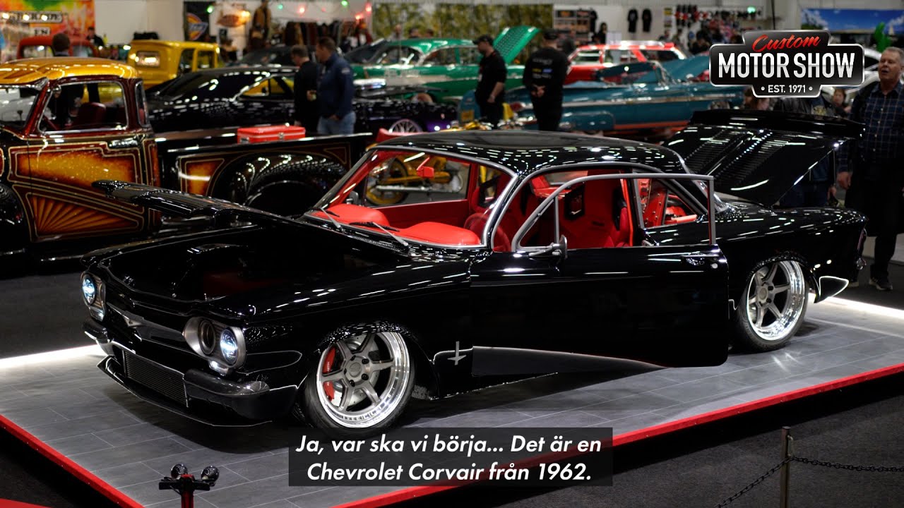Custom Motor Show 2024: David Gunnars Chevrolet Corvair -62 med Audi RS 6-drivlina - YouTube