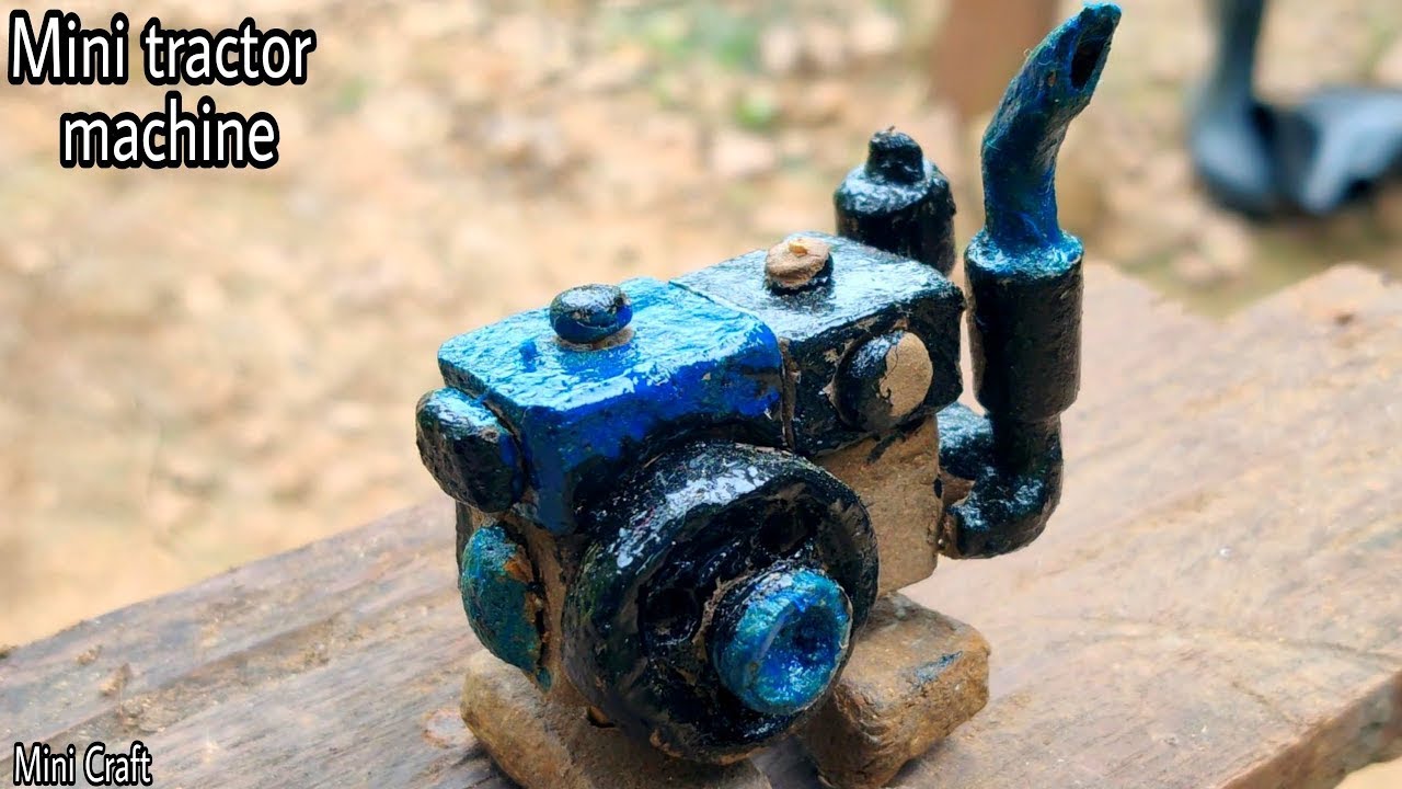 Mini tractor machine make from clay-Mini DIY - YouTube
