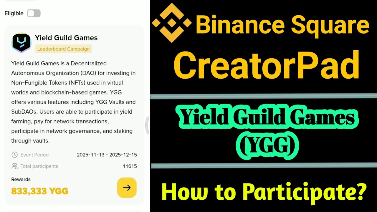 Yield Guild Games (YGG) CreatorPad in Binance Square || How to ...