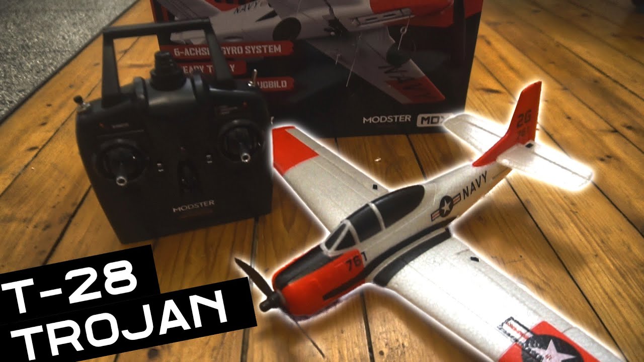 T 28 Trojan RC Plane | Unboxing & First Flight - YouTube