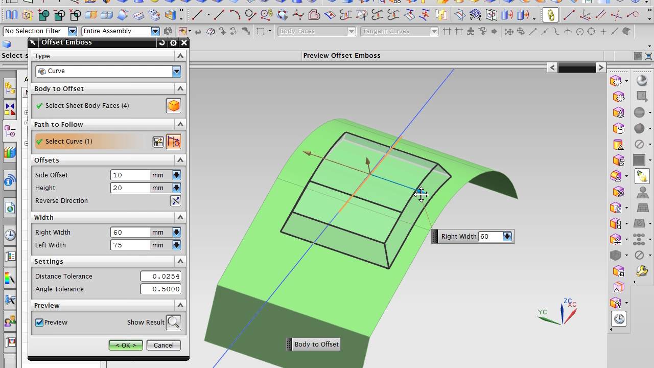 siemens nx türkçe eğitim ders - emboss sheet - yüzey kabartma - YouTube