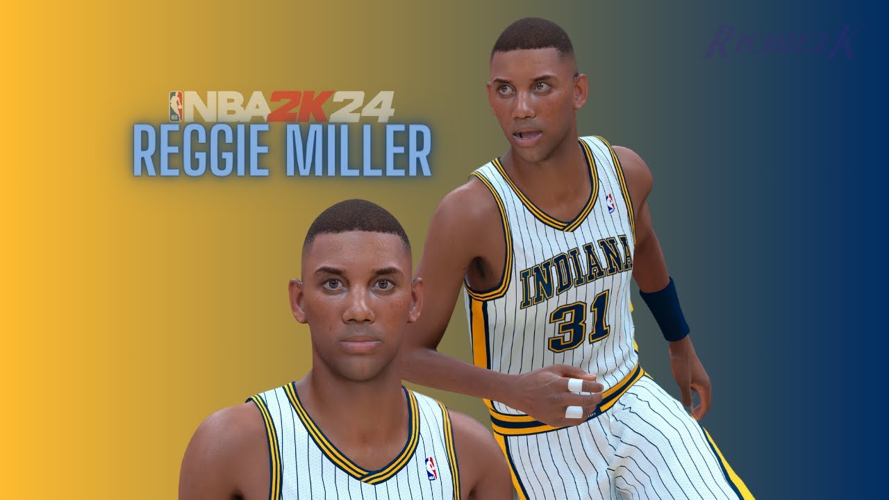 Reggie Miller Face Creation NBA 2K24 - YouTube