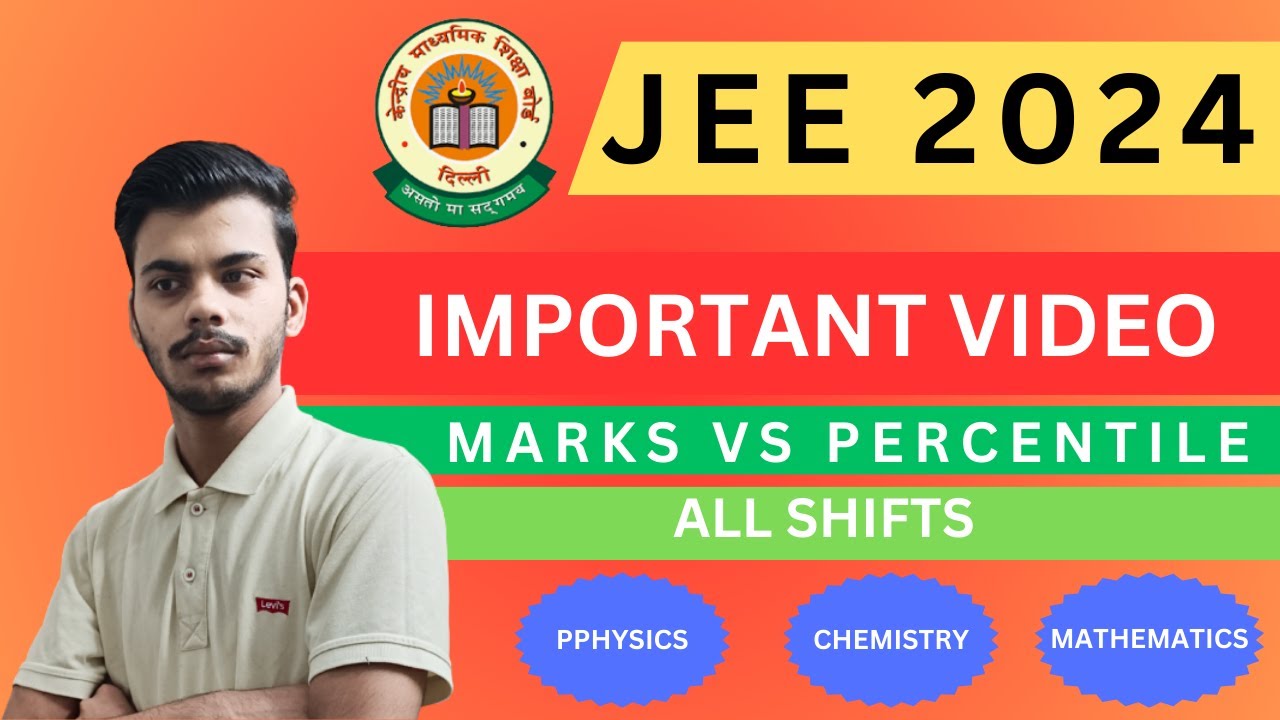 JEE main 2024 Marks V's Percentile Jan Attempt all shifts/Ans key ...