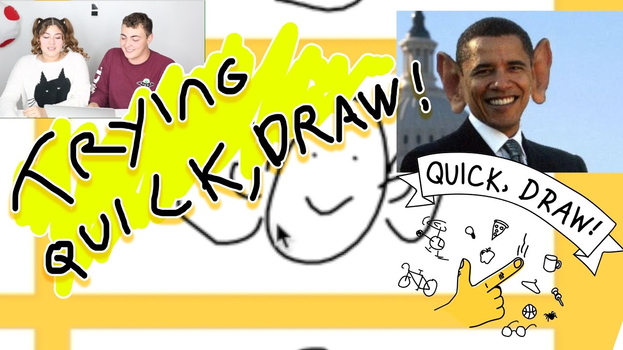 Trying Quick, Draw! ai from google engine. Super funny pictures - YouTube