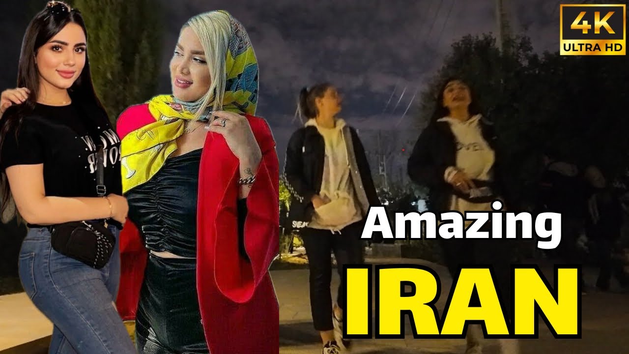 IRAN🇮🇷SHIRAZ WALKING TOUR 4K 60Fps at night on most popular street in ...