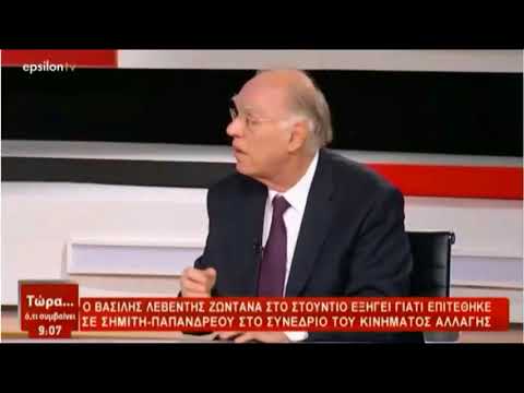 Βασιλης Λεβεντης αναβει καντηλι στον Παπανδρέου - YouTube